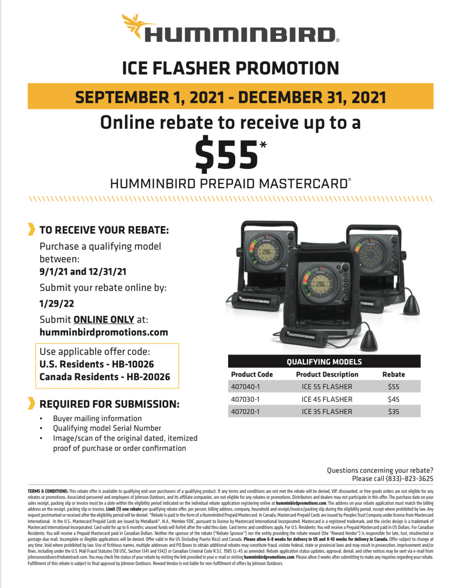 Humminbird ICE 55 Ice Fishing Flasher – Chaddy Boys